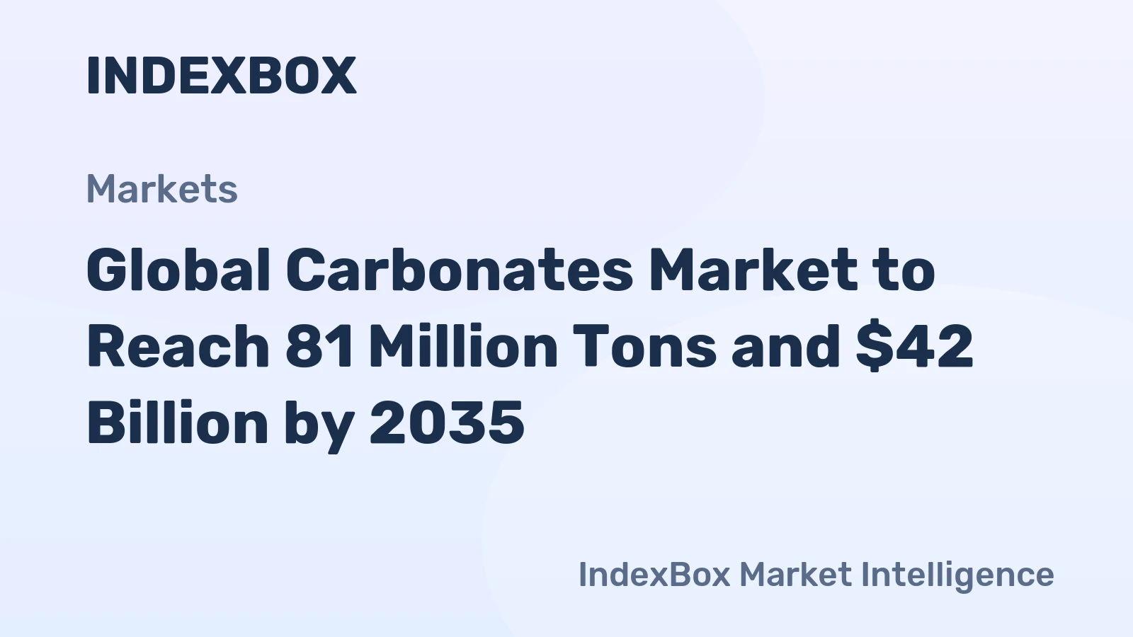 Global Carbonates Market to Reach 81 Million Tons and $42 Billion by 2035