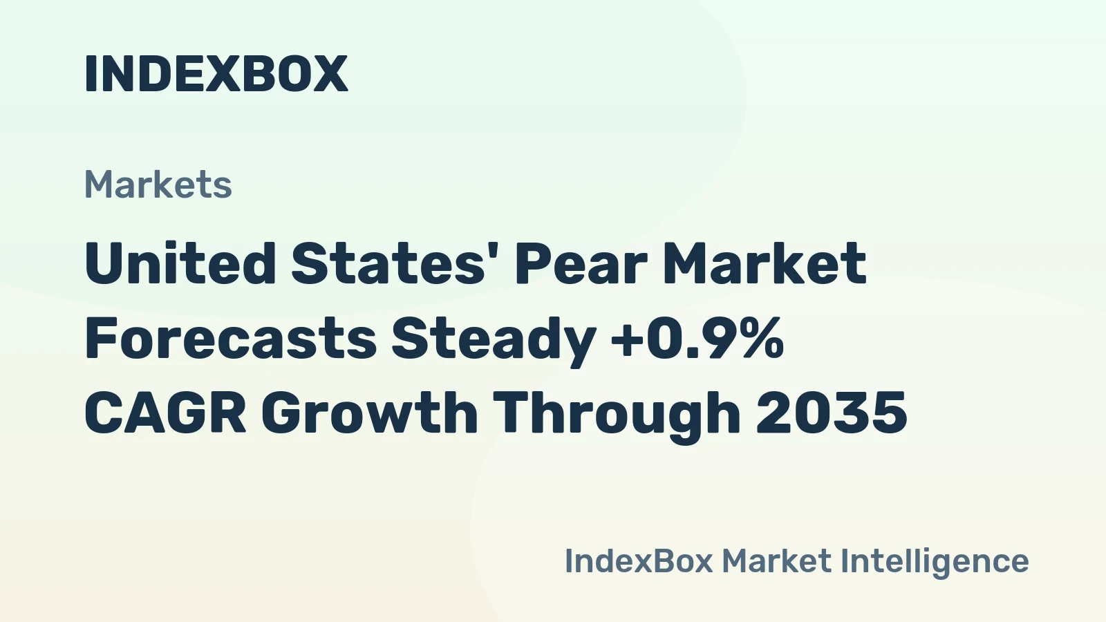 United States' Pear Market Forecasts Steady +0.9% CAGR Growth Through 2035