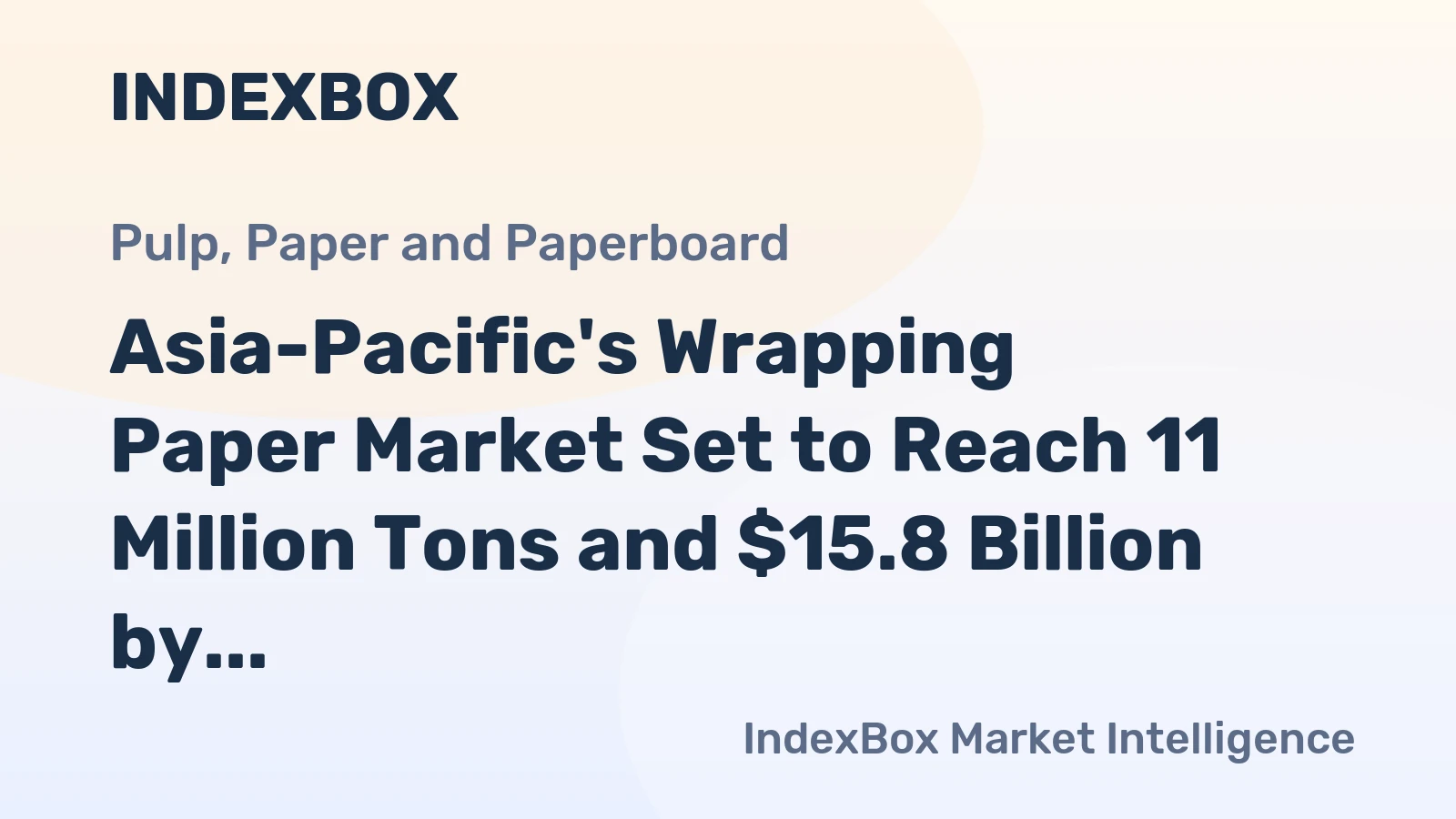 Asia-Pacific's Wrapping Paper Market Set to Reach 11 Million Tons and $15.8 Billion by 2035