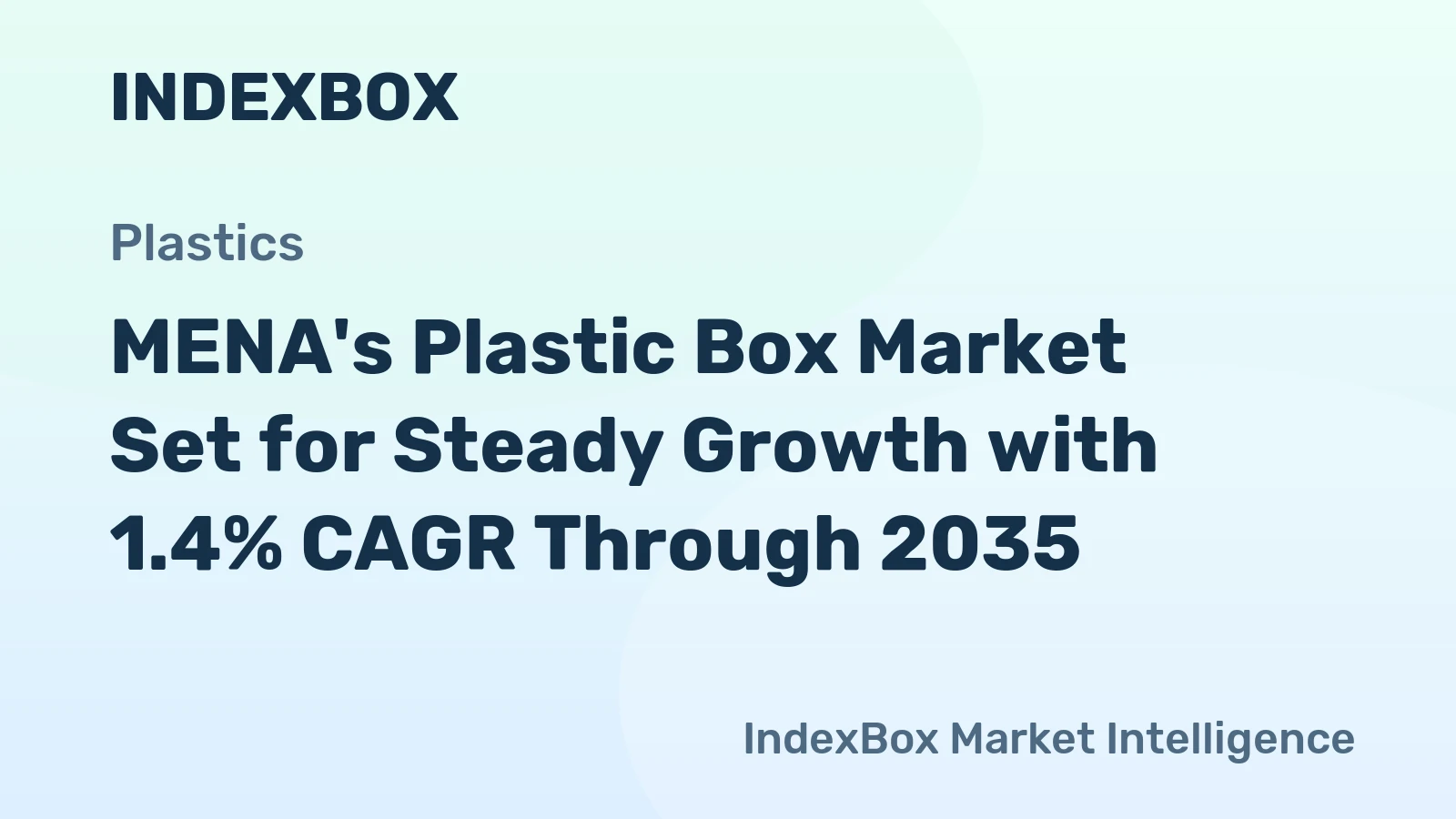 MENA's Plastic Box Market Set for Steady Growth with 1.4% CAGR Through 2035