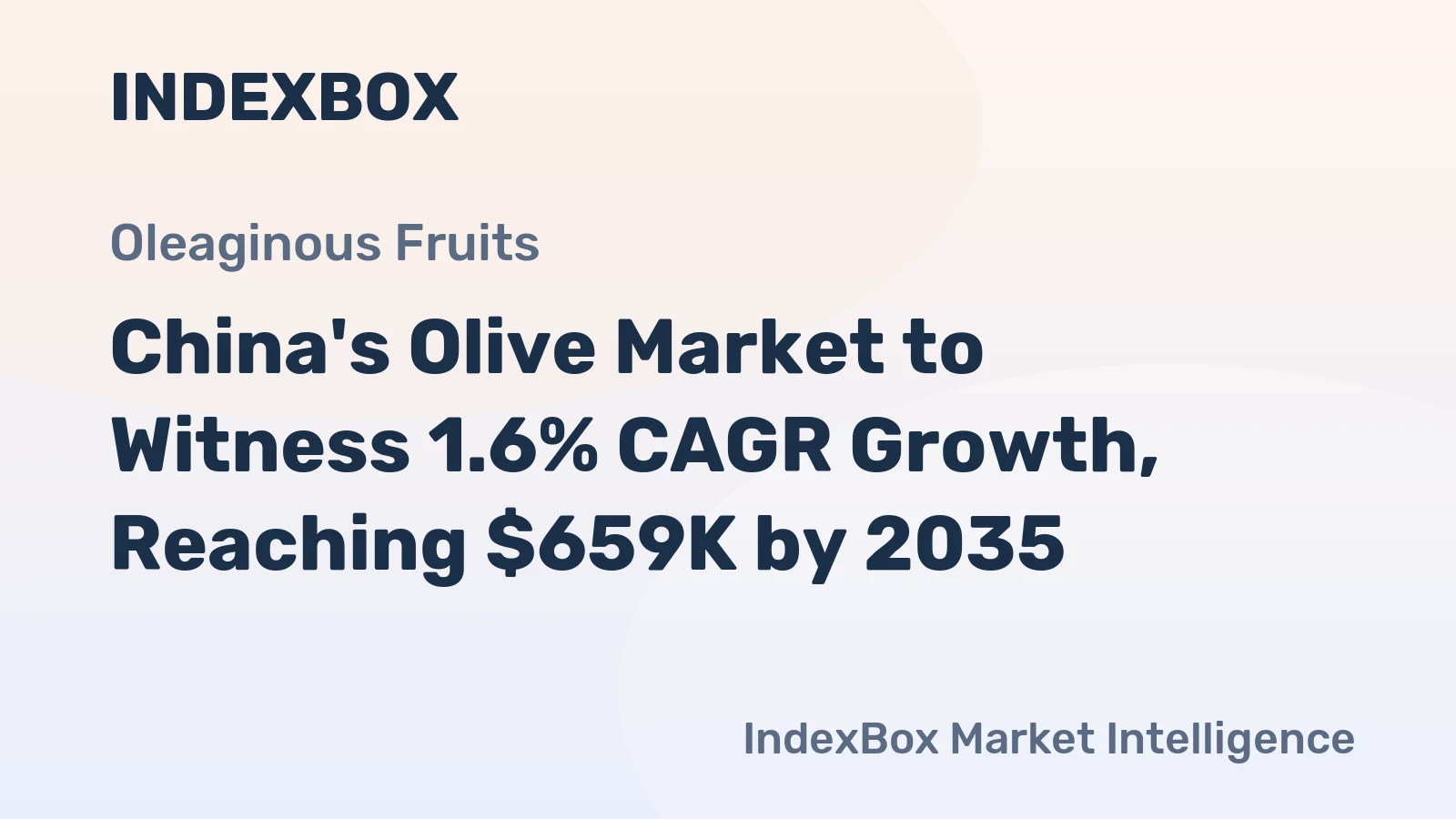 China's Olive Market to Witness 1.6% CAGR Growth, Reaching $659K by 2035