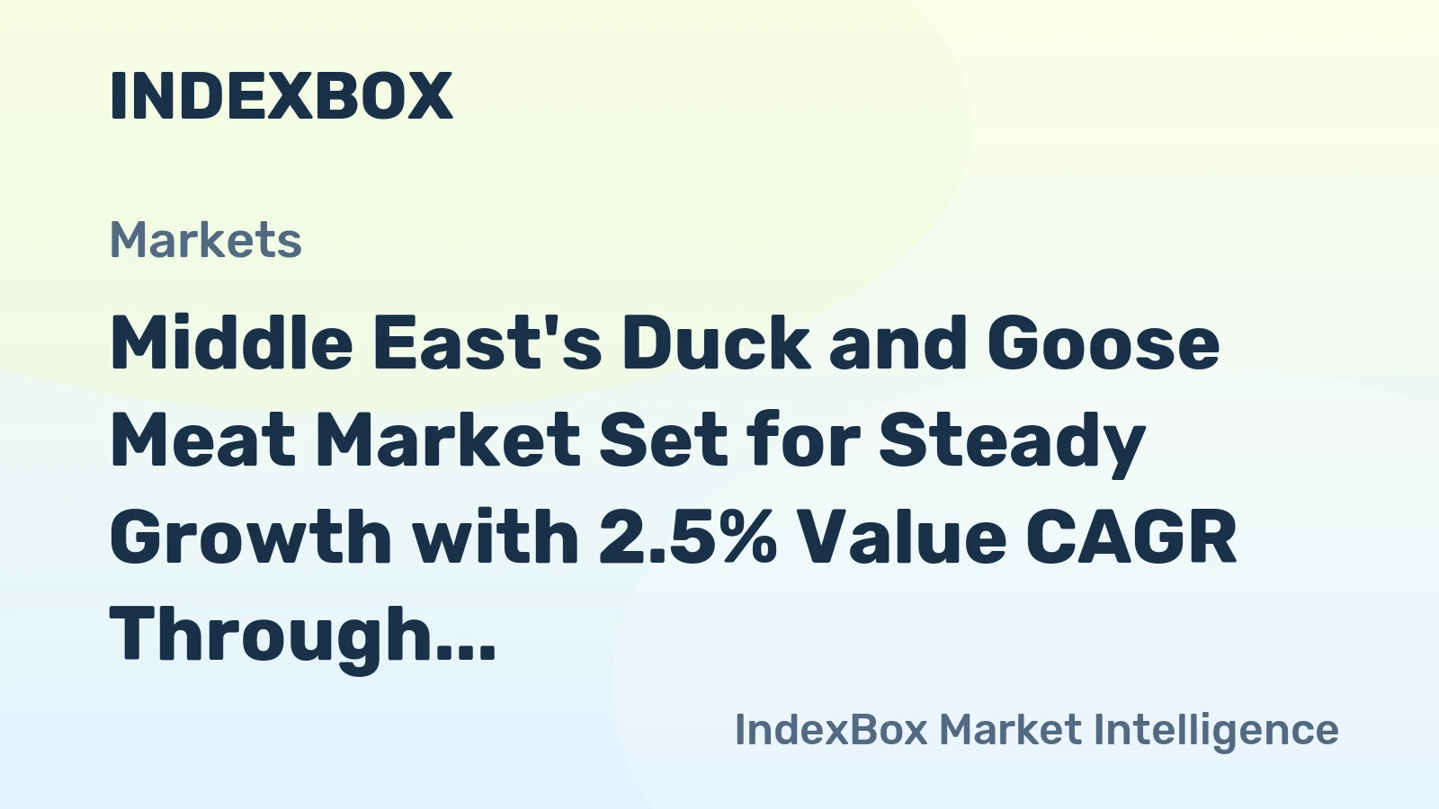 Middle East's Duck and Goose Meat Market Set for Steady Growth with 2.5% Value CAGR Through 2035