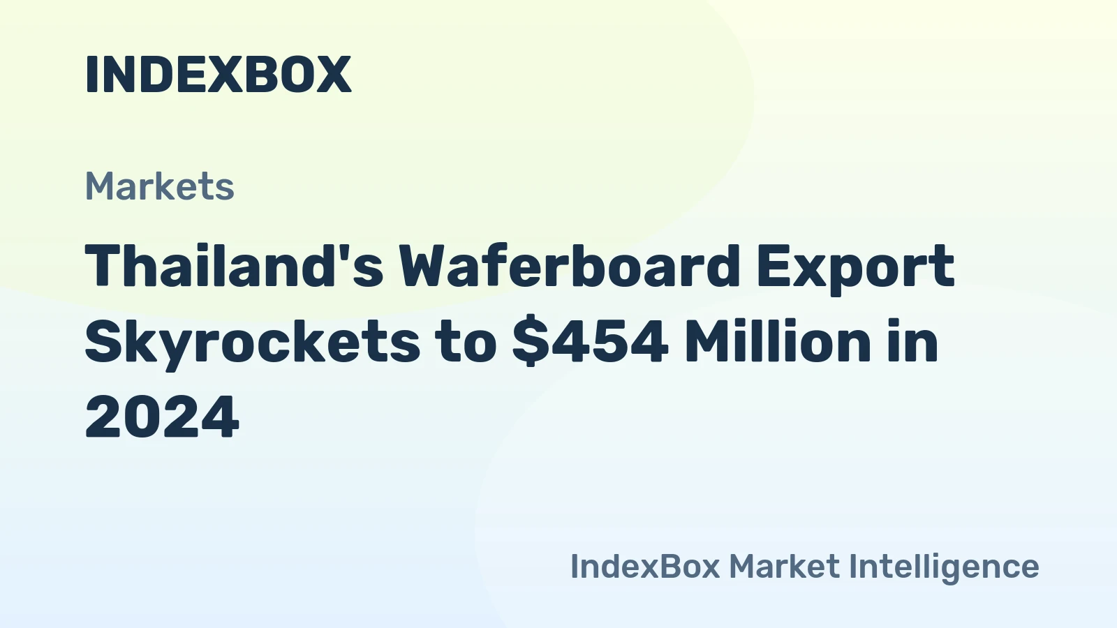 Thailand's Waferboard Export Skyrockets to $454 Million in 2024