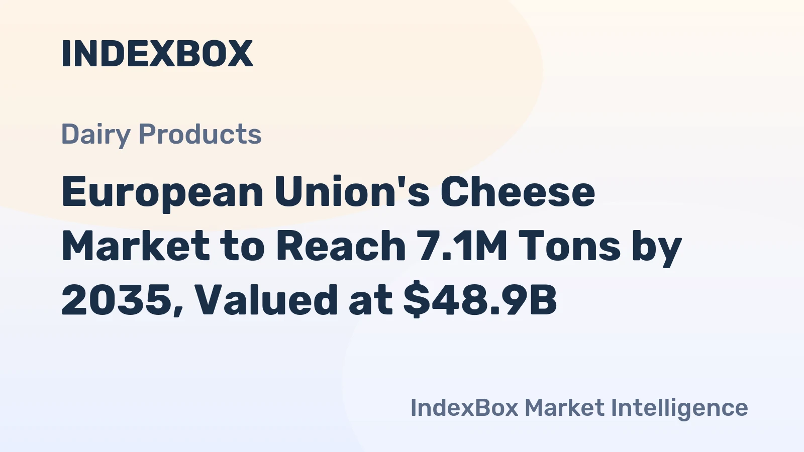 European Union's Cheese Market to Reach 7.1M Tons by 2035, Valued at $48.9B