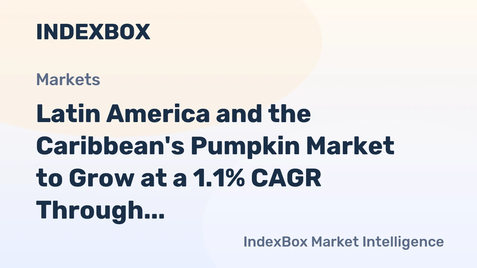 Latin America and the Caribbean's Pumpkin Market to Grow at a 1.1% CAGR Through 2035