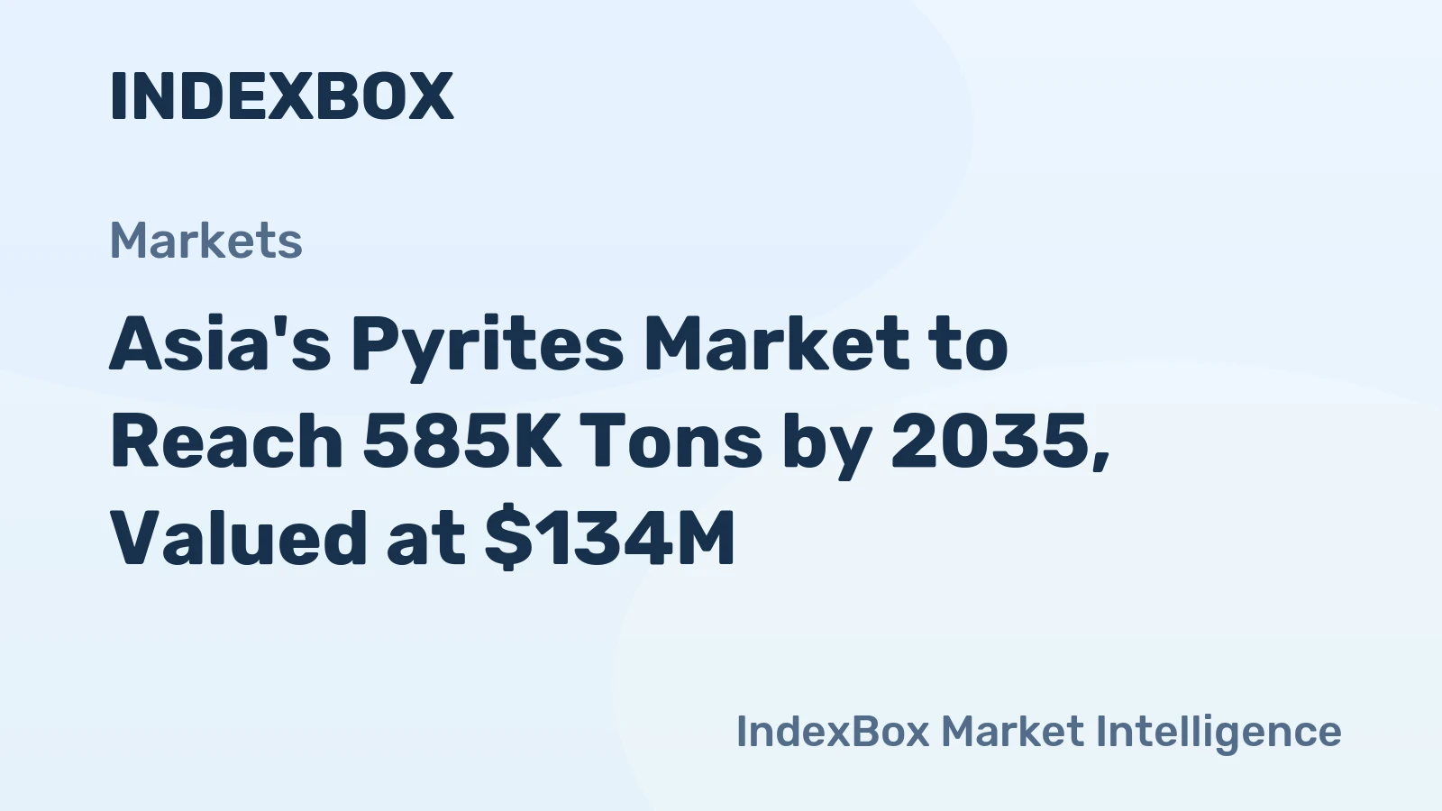 Asia's Pyrites Market to Reach 585K Tons by 2035, Valued at $134M
