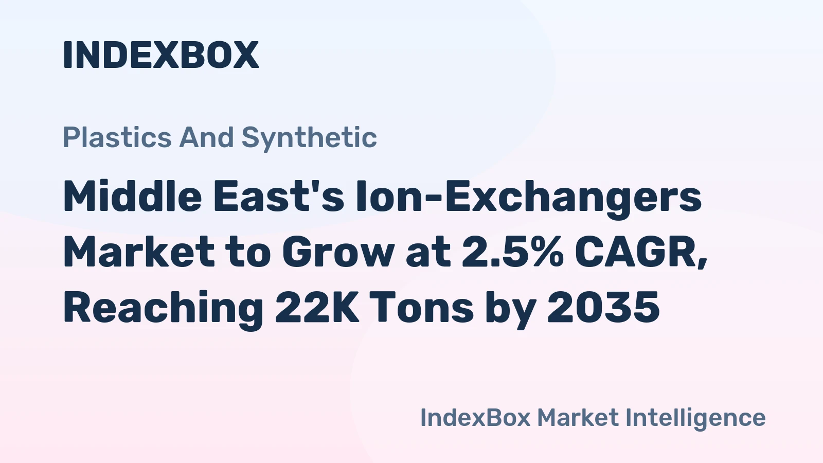 Middle East's Ion-Exchangers Market to Grow at 2.5% CAGR, Reaching 22K Tons by 2035