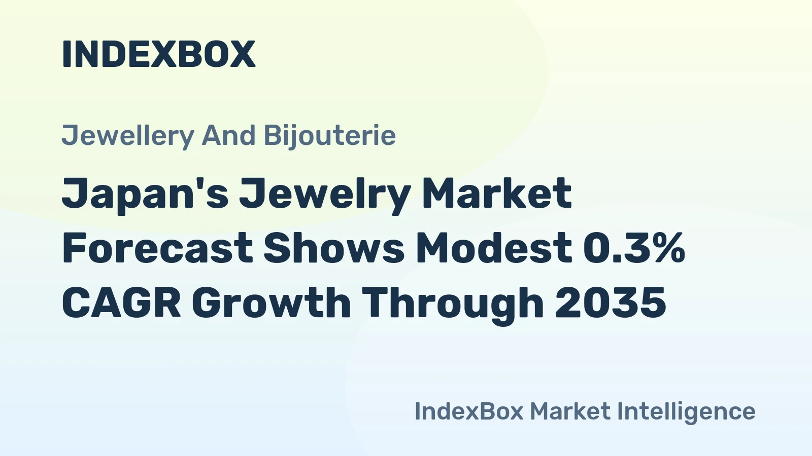 Japan's Jewelry Market Forecast Shows Modest 0.3% CAGR Growth Through 2035