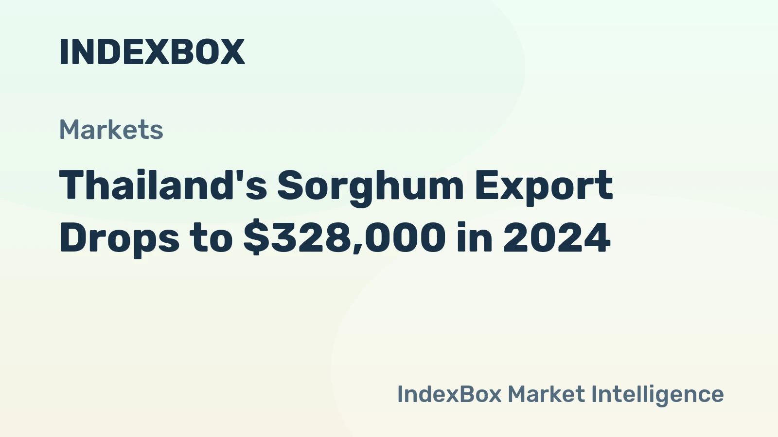 Thailand's Sorghum Export Drops to $328,000 in 2024