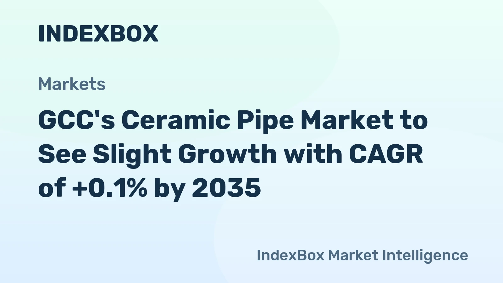 GCC's Ceramic Pipe Market to See Slight Growth with CAGR of +0.1% by 2035