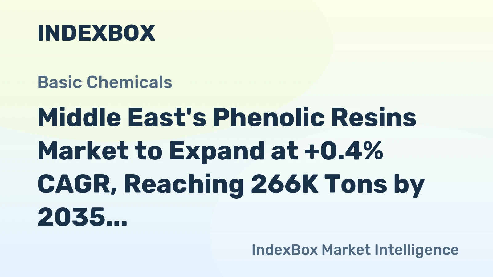 Middle East's Phenolic Resins Market to Expand at +0.4% CAGR, Reaching 266K Tons by 2035