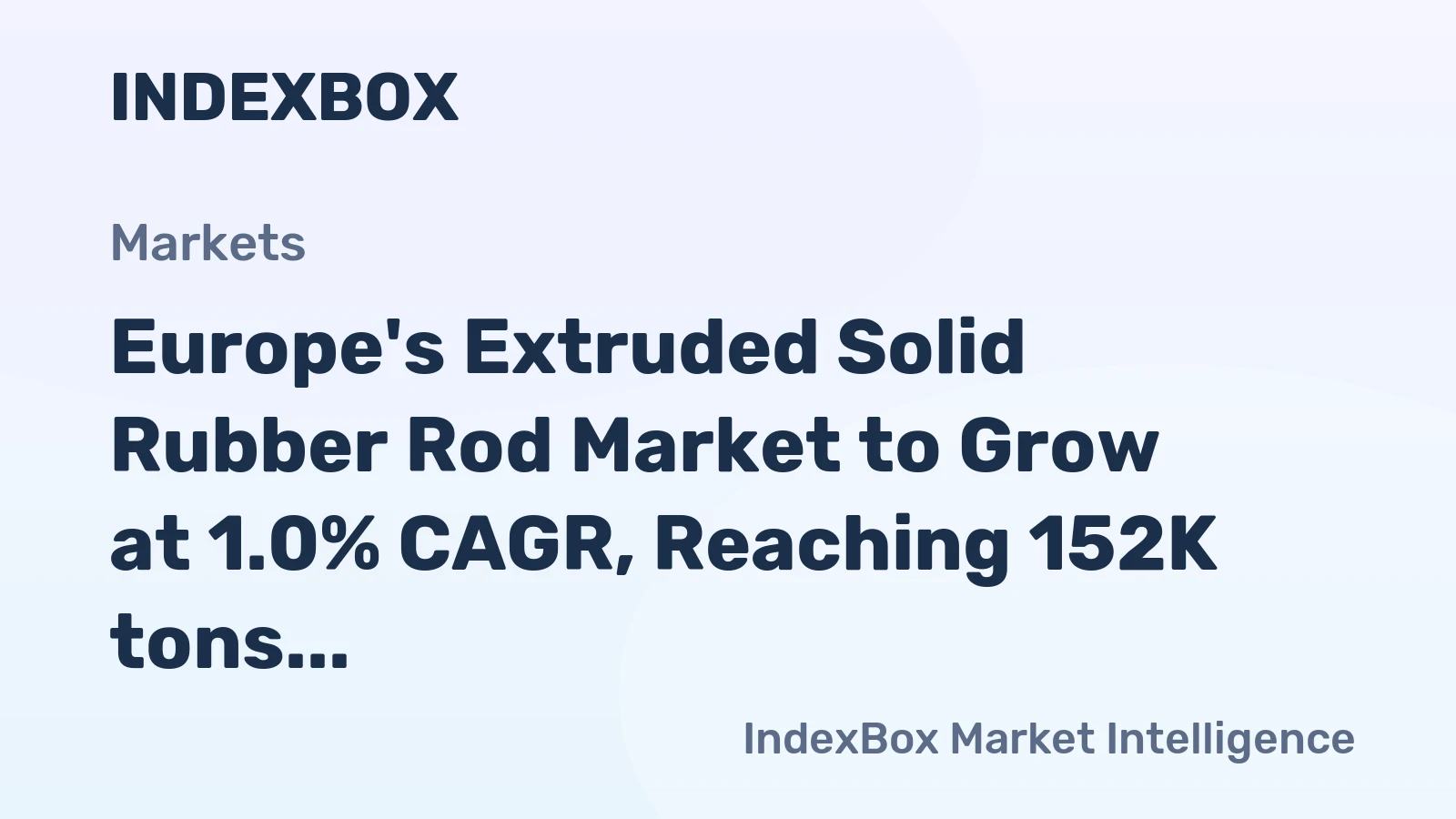 Europe's Extruded Solid Rubber Rod Market to Grow at 1.0% CAGR, Reaching 152K tons by 2035