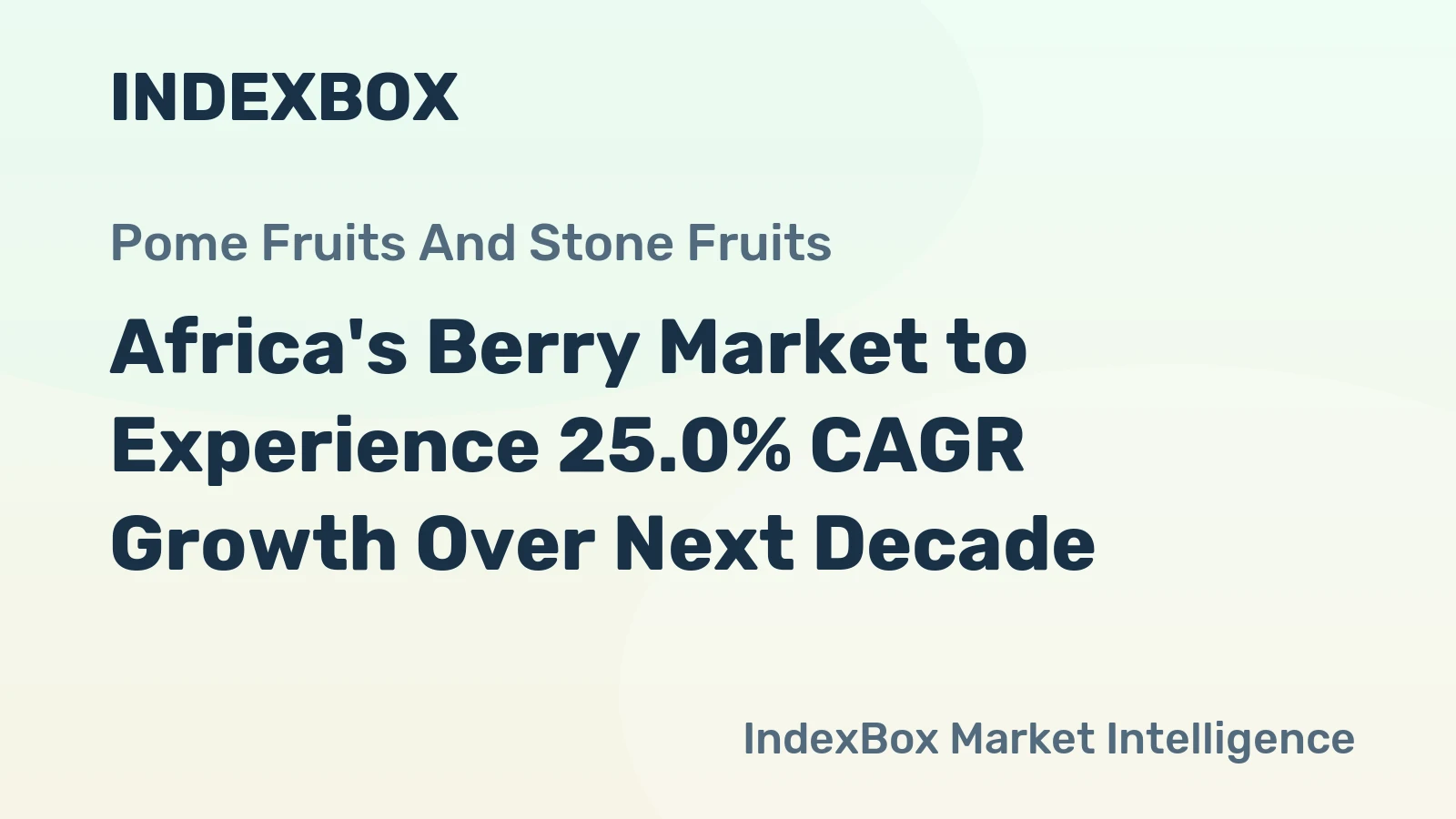 Africa's Berry Market to Experience 25.0% CAGR Growth Over Next Decade
