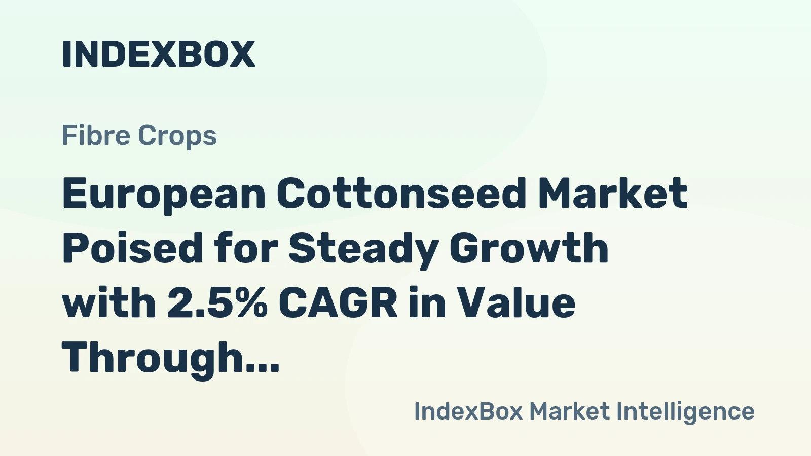 European Cottonseed Market Poised for Steady Growth with 2.5% CAGR in Value Through 2035