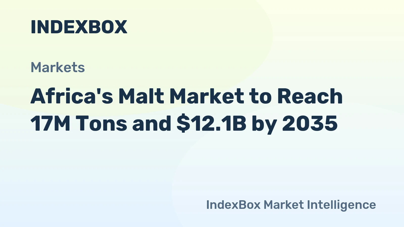 Africa's Malt Market to Reach 17M Tons and $12.1B by 2035