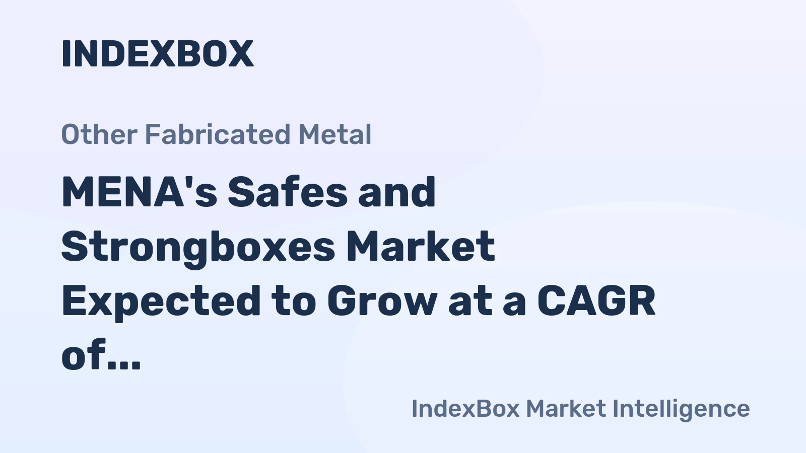MENA's Safes and Strongboxes Market Expected to Grow at a CAGR of +1.0% from 2024 to 2035