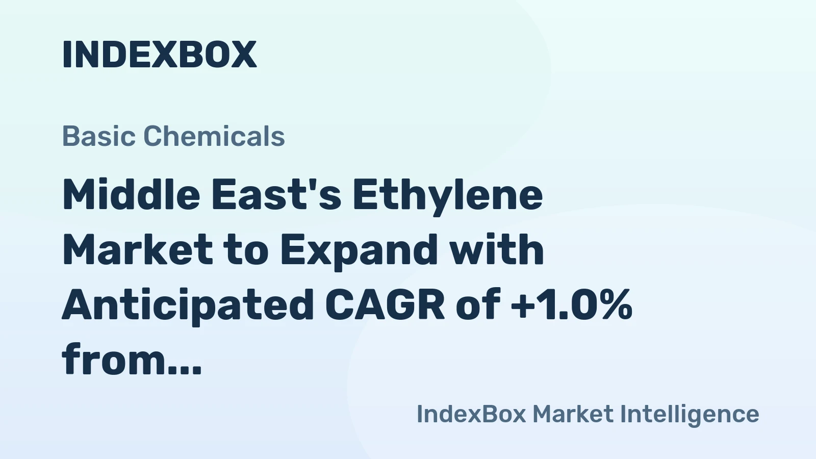 Middle East's Ethylene Market to Expand with Anticipated CAGR of +1.0% from 2024 to 2035, Reaching $12B by End of 2035