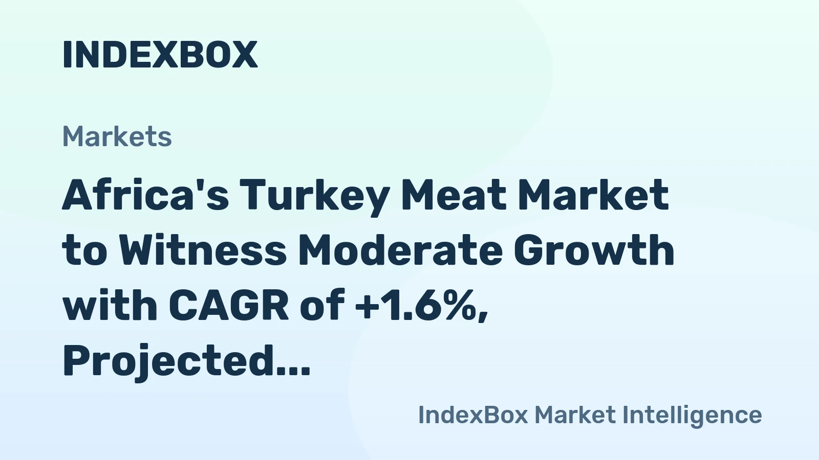 Africa's Turkey Meat Market to Witness Moderate Growth with CAGR of +1.6%, Projected to Reach $1.3B by 2035