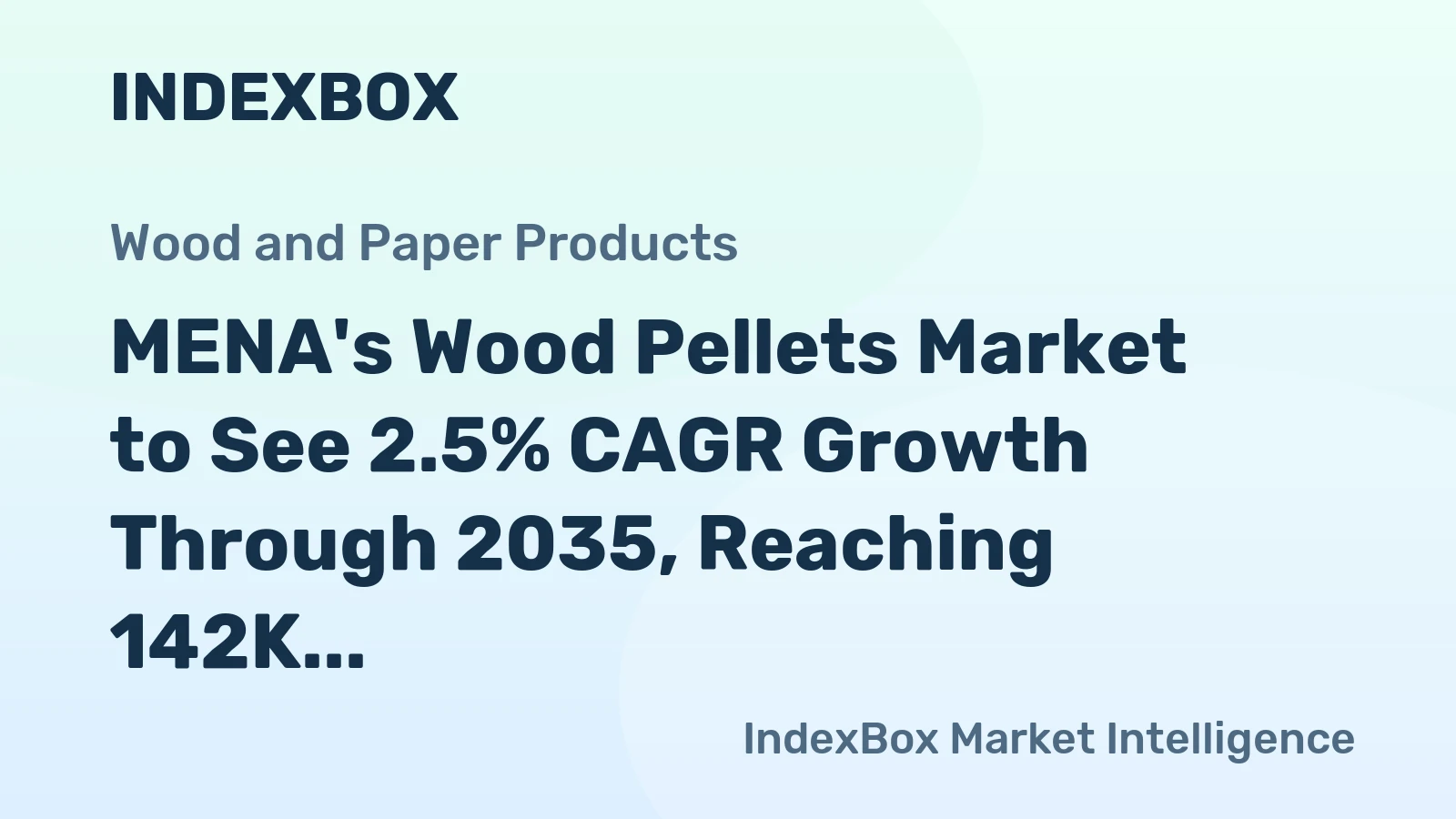 MENA's Wood Pellets Market to See 2.5% CAGR Growth Through 2035, Reaching 142K Tons