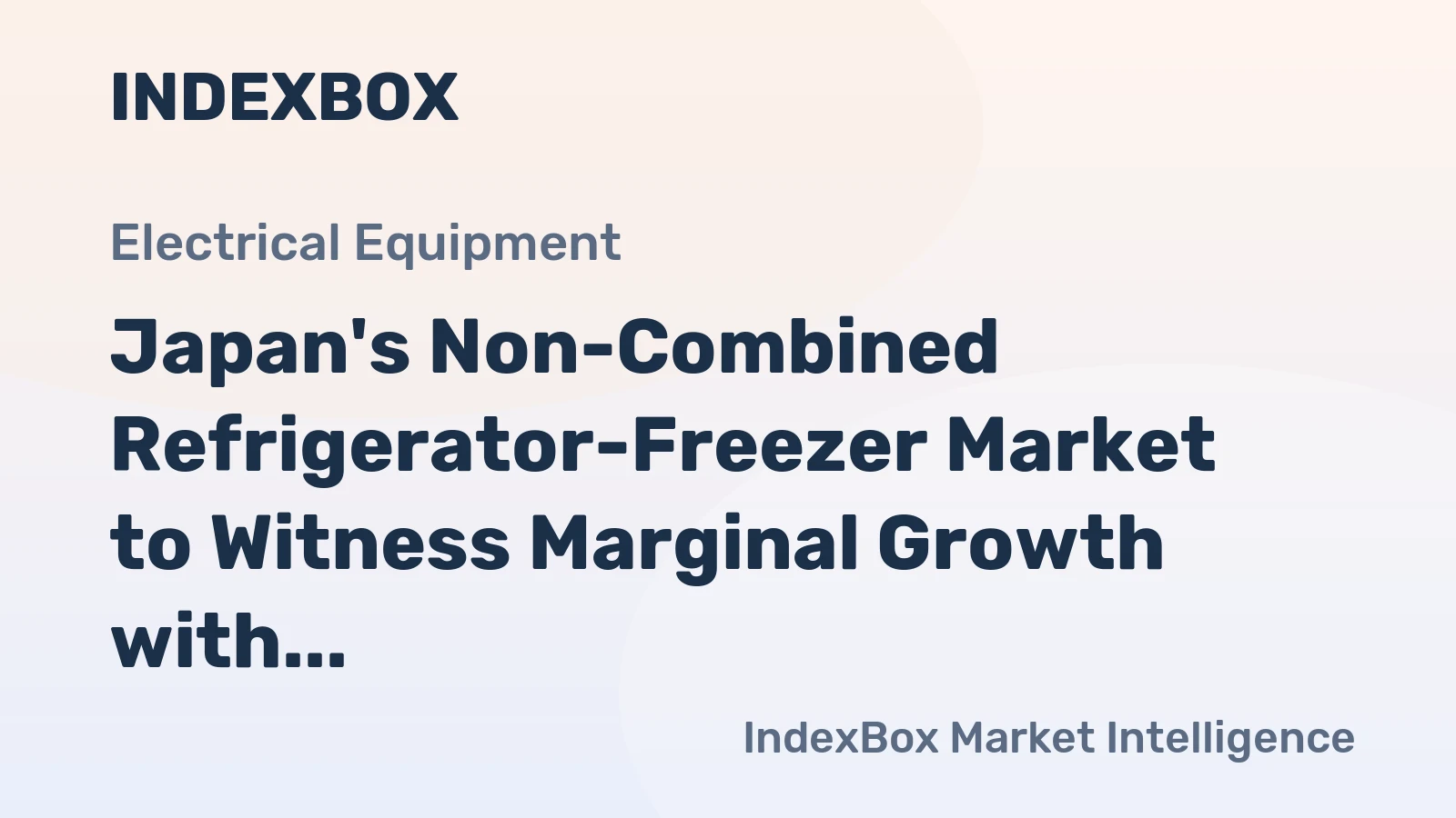 Japan's Non-Combined Refrigerator-Freezer Market to Witness Marginal Growth with +1.3% CAGR by 2035