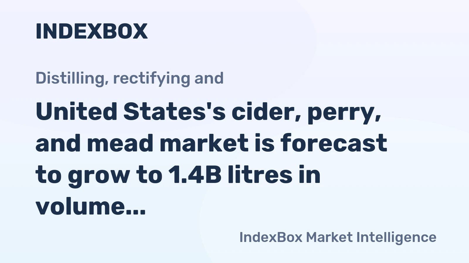 United States's cider, perry, and mead market is forecast to grow to 1.4B litres in volume and $3.2B in value by 2035.