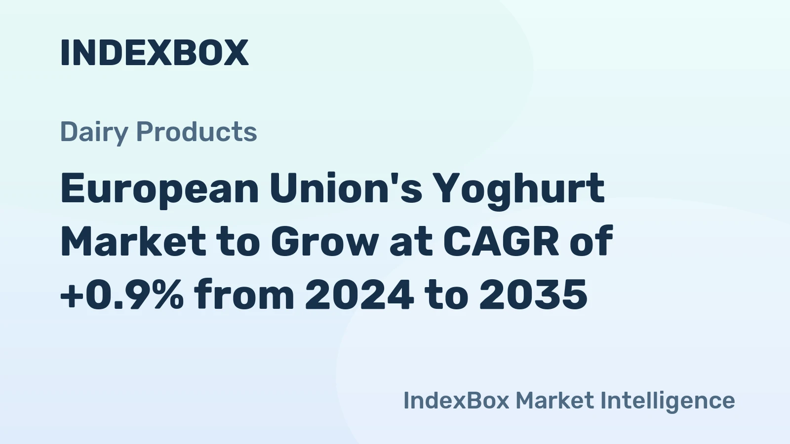European Union's Yoghurt Market to Grow at CAGR of +0.9% from 2024 to 2035