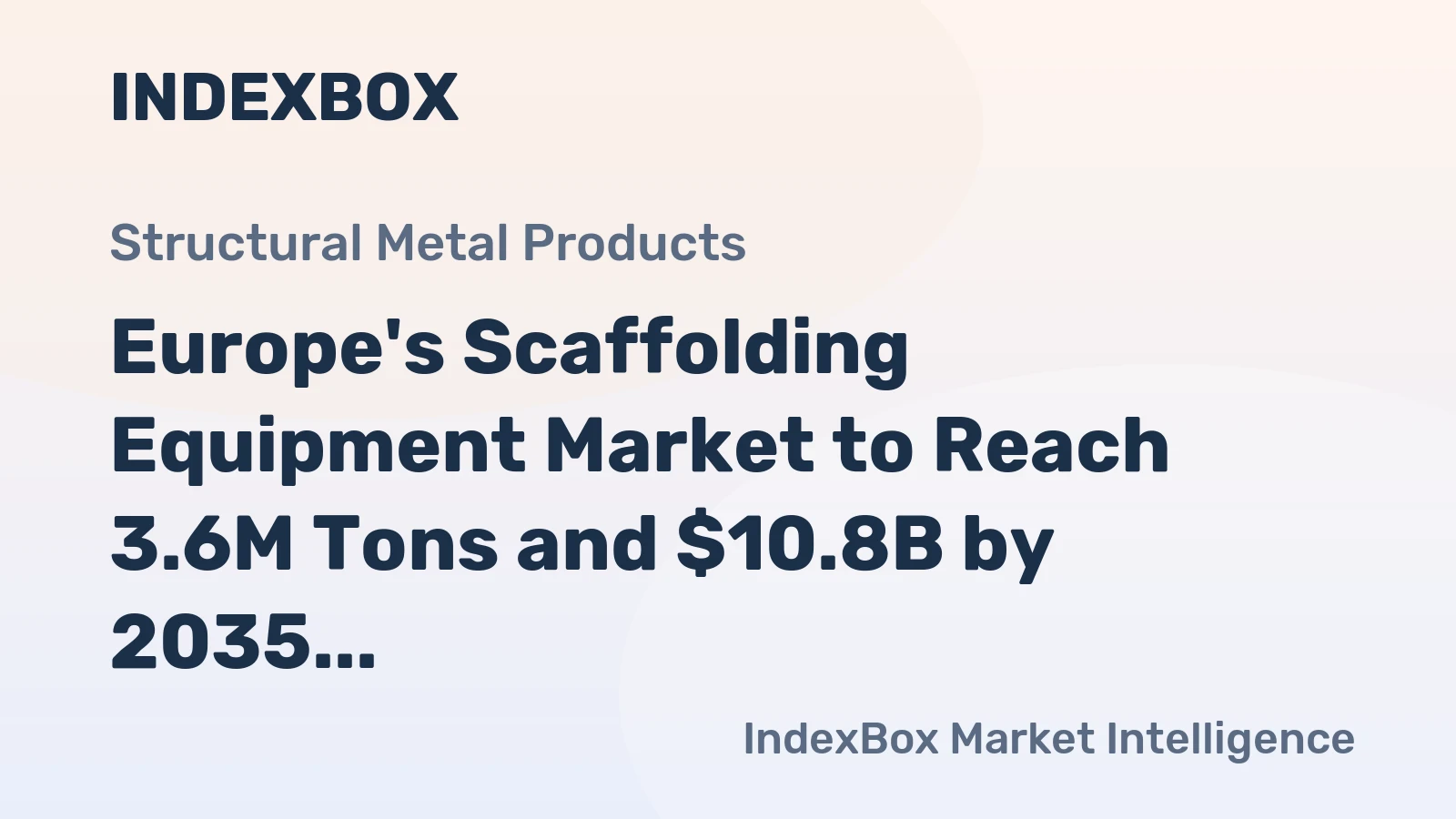 Europe's Scaffolding Equipment Market to Reach 3.6M Tons and $10.8B by 2035, Driven by Increasing Demand