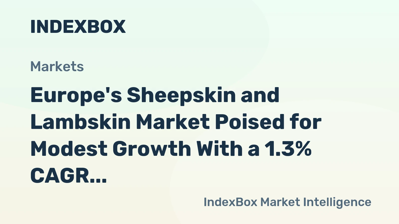 Europe's Sheepskin and Lambskin Market Poised for Modest Growth With a 1.3% CAGR in Value Through 2035