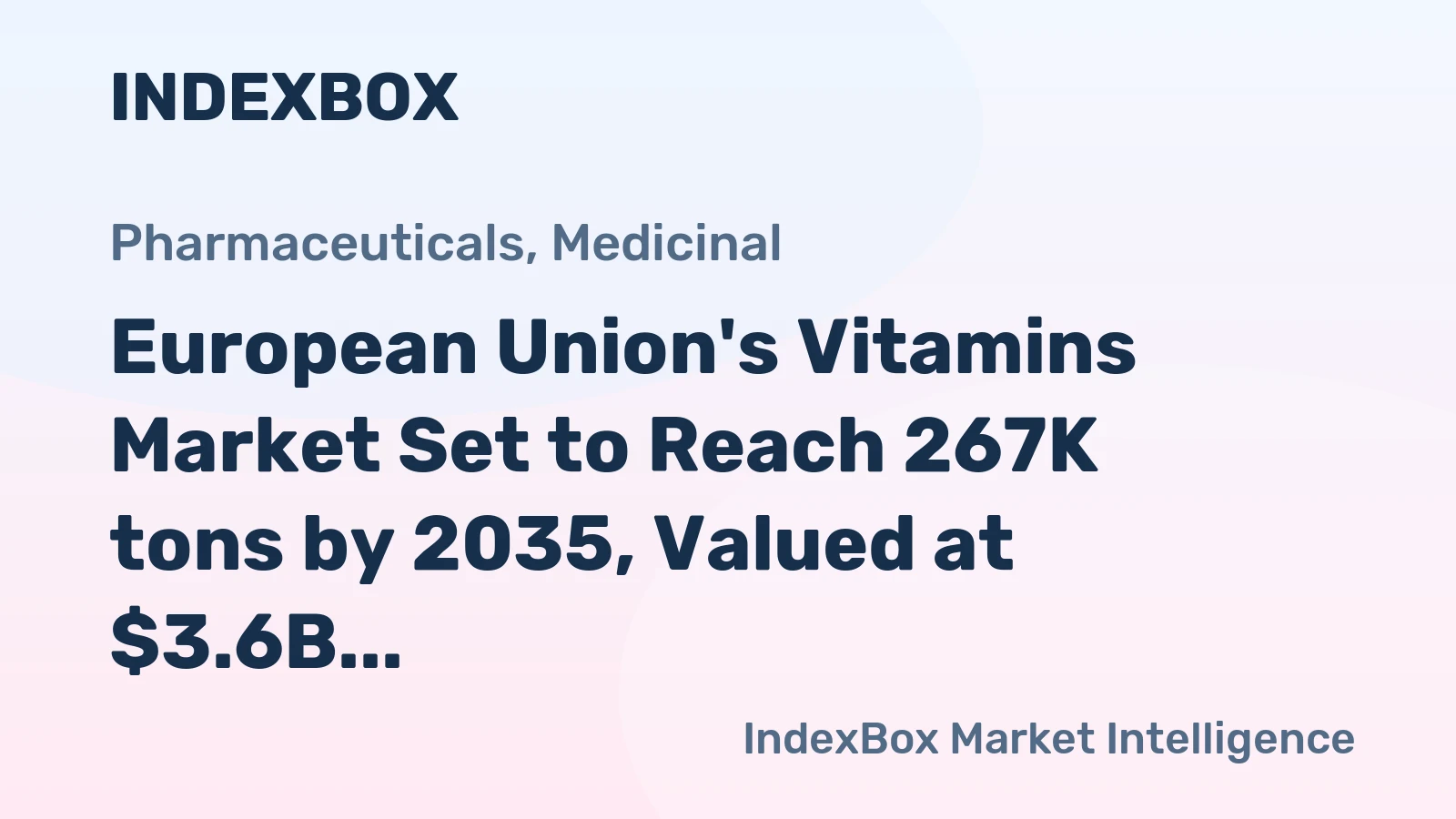 European Union's Vitamins Market Set to Reach 267K tons by 2035, Valued at $3.6B