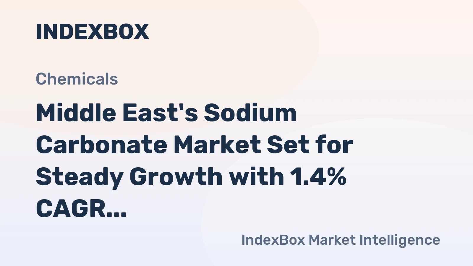 Middle East's Sodium Carbonate Market Set for Steady Growth with 1.4% CAGR in Value Through 2035