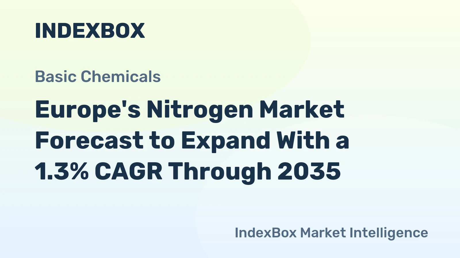 Europe's Nitrogen Market Forecast to Expand With a 1.3% CAGR Through 2035