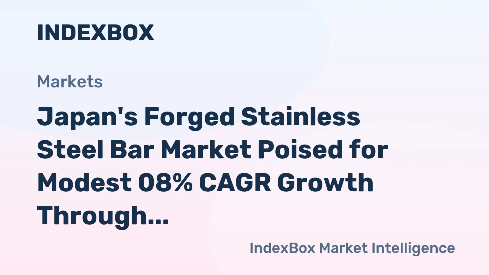 Japan's Forged Stainless Steel Bar Market Poised for Modest 08% CAGR Growth Through 2035