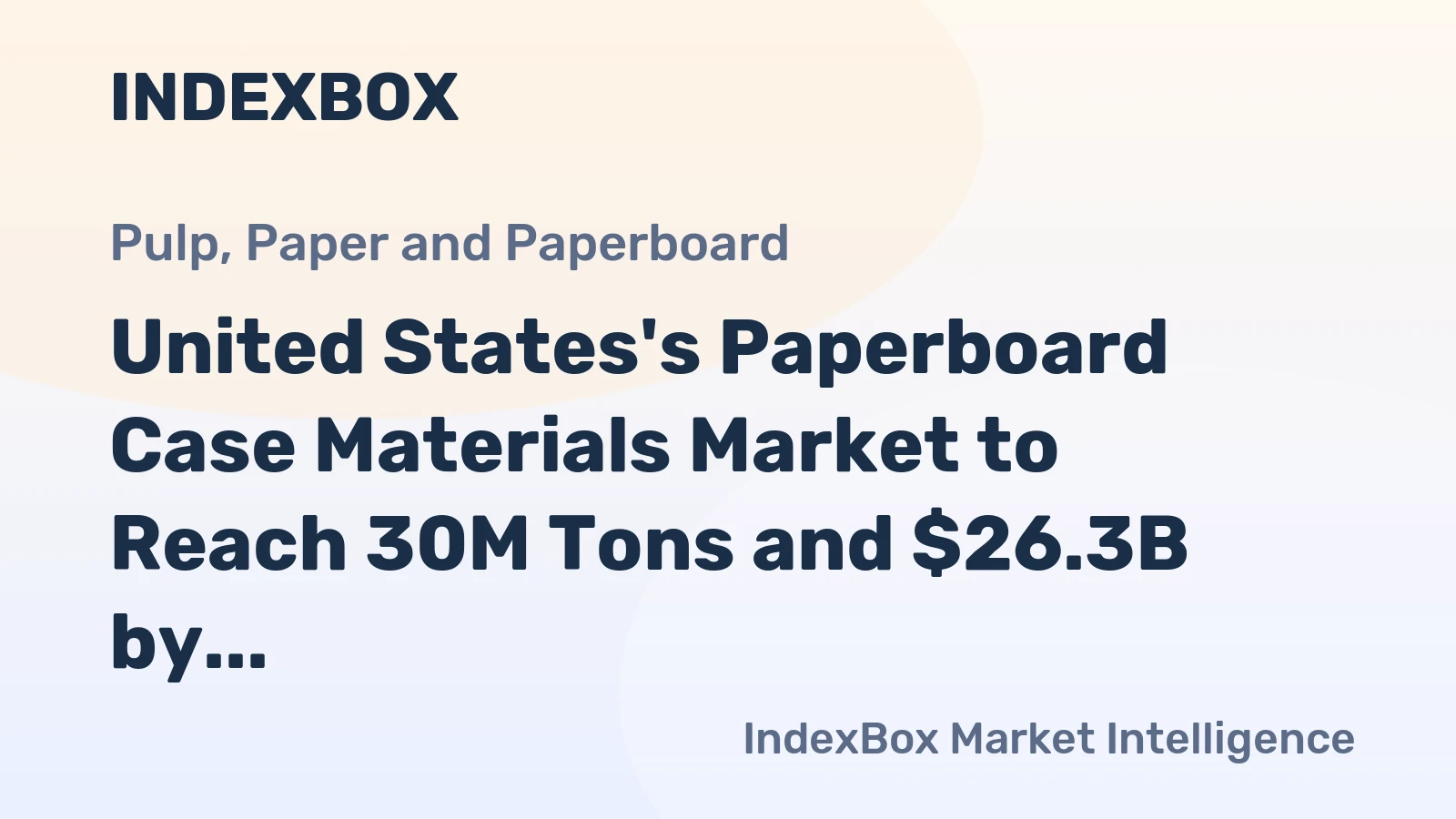 United States's Paperboard Case Materials Market to Reach 30M Tons and $26.3B by 2035