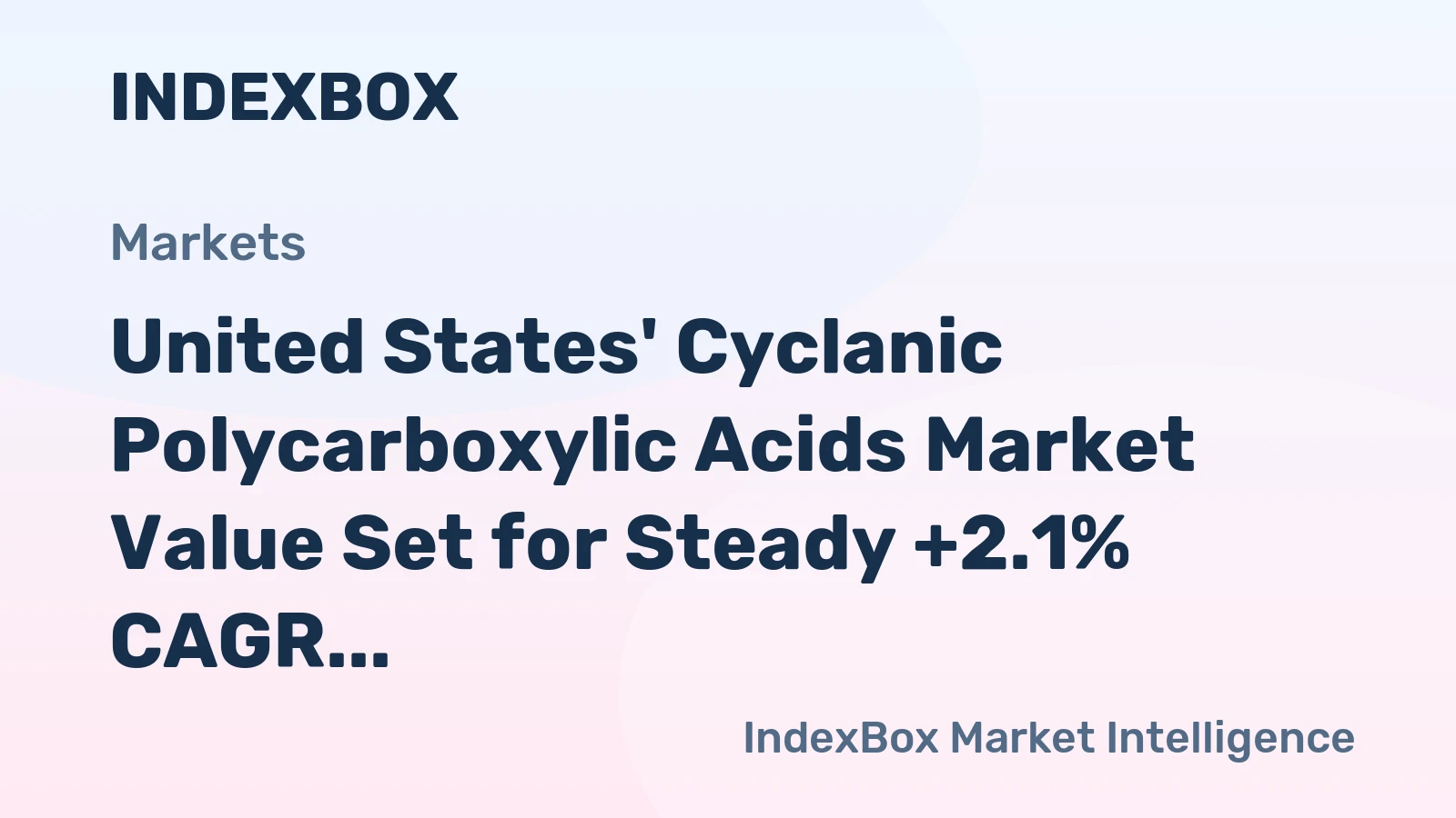 United States' Cyclanic Polycarboxylic Acids Market Value Set for Steady +2.1% CAGR Growth Through 2035