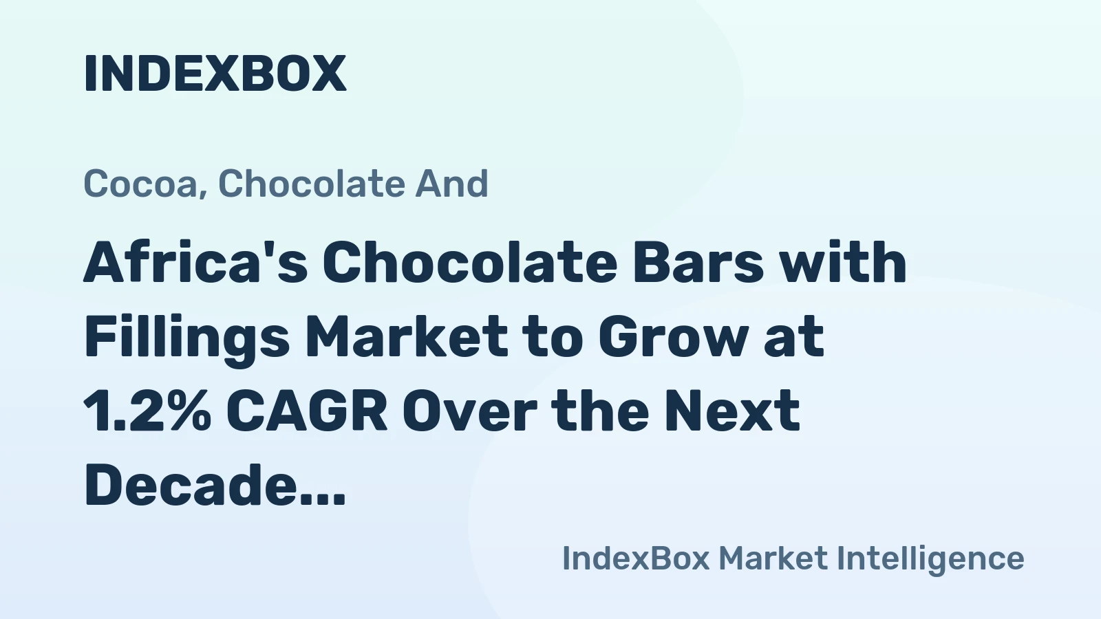 Africa's Chocolate Bars with Fillings Market to Grow at 1.2% CAGR Over the Next Decade