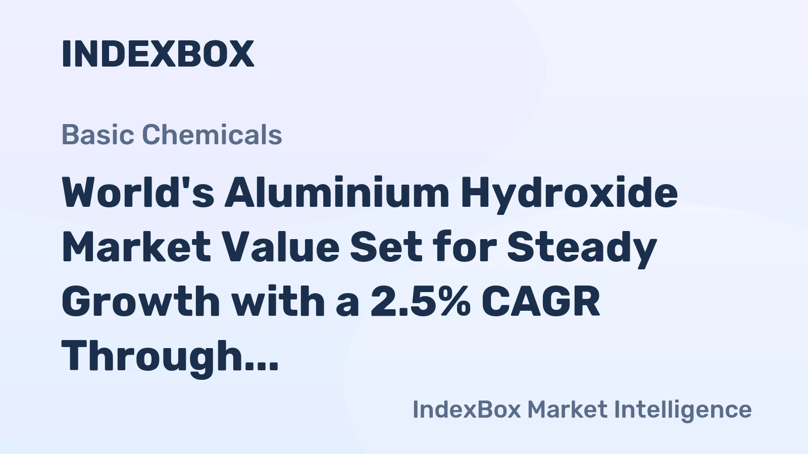World's Aluminium Hydroxide Market Value Set for Steady Growth with a 2.5% CAGR Through 2035