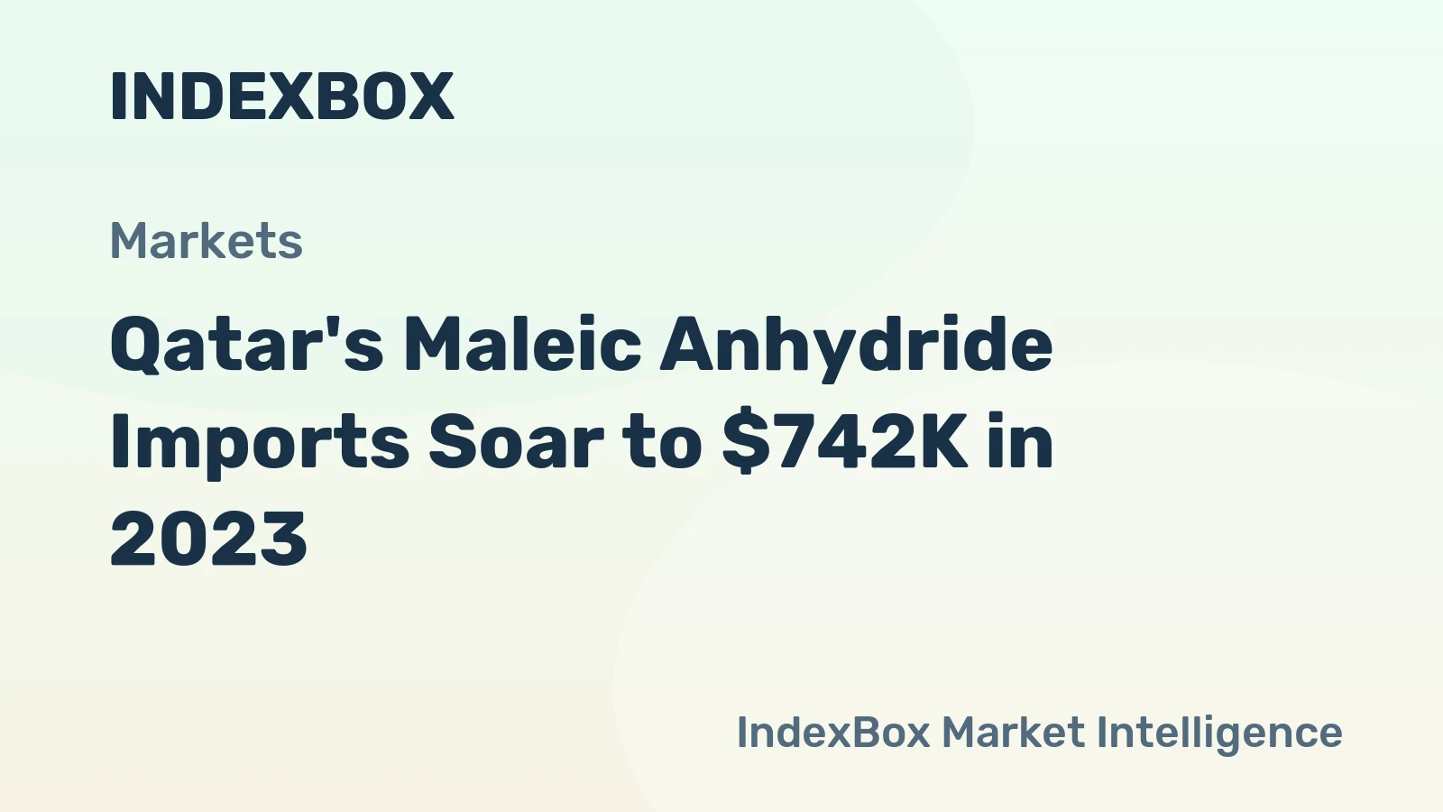Qatar's Maleic Anhydride Imports Soar to $742K in 2023