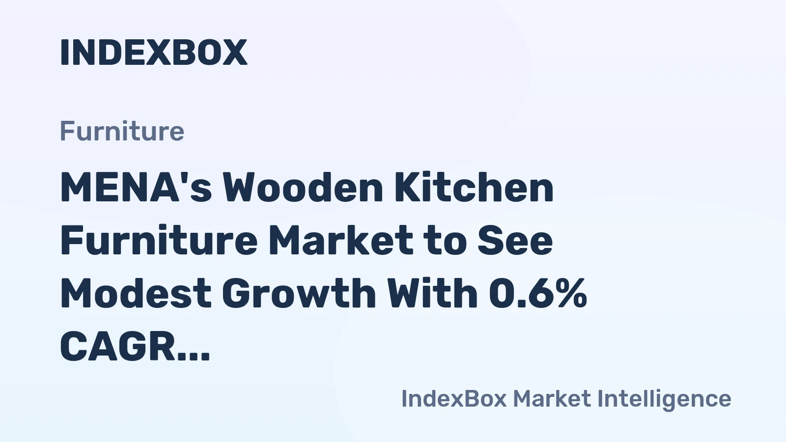 MENA's Wooden Kitchen Furniture Market to See Modest Growth With 0.6% CAGR Through 2035
