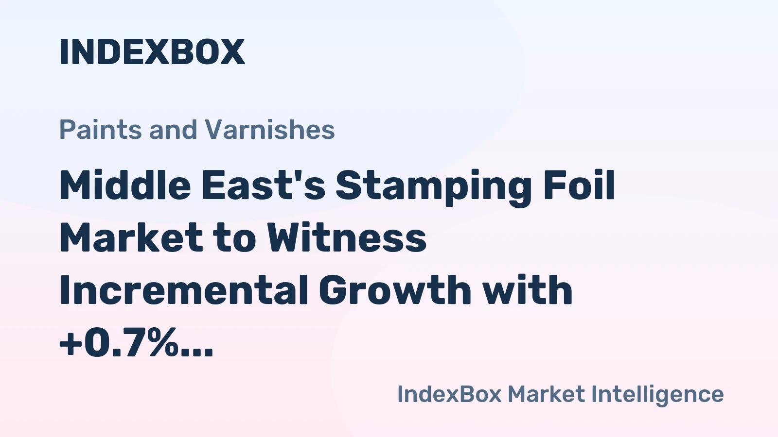 Middle East's Stamping Foil Market to Witness Incremental Growth with +0.7% CAGR from 2024 to 2035