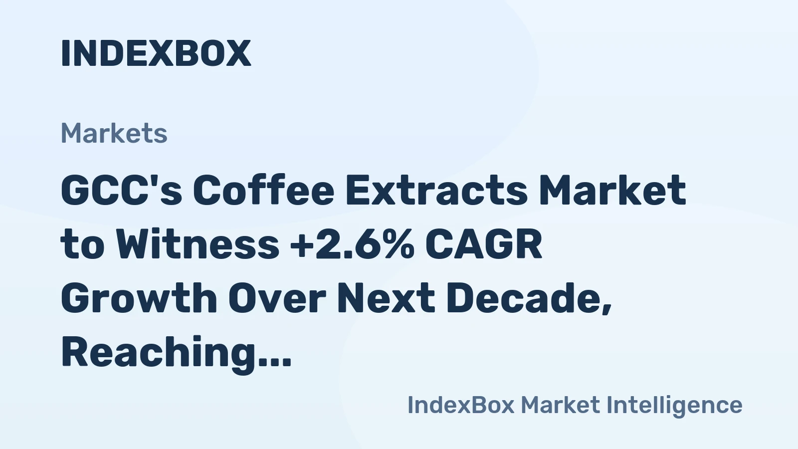 GCC's Coffee Extracts Market to Witness +2.6% CAGR Growth Over Next Decade, Reaching $871M by 2035