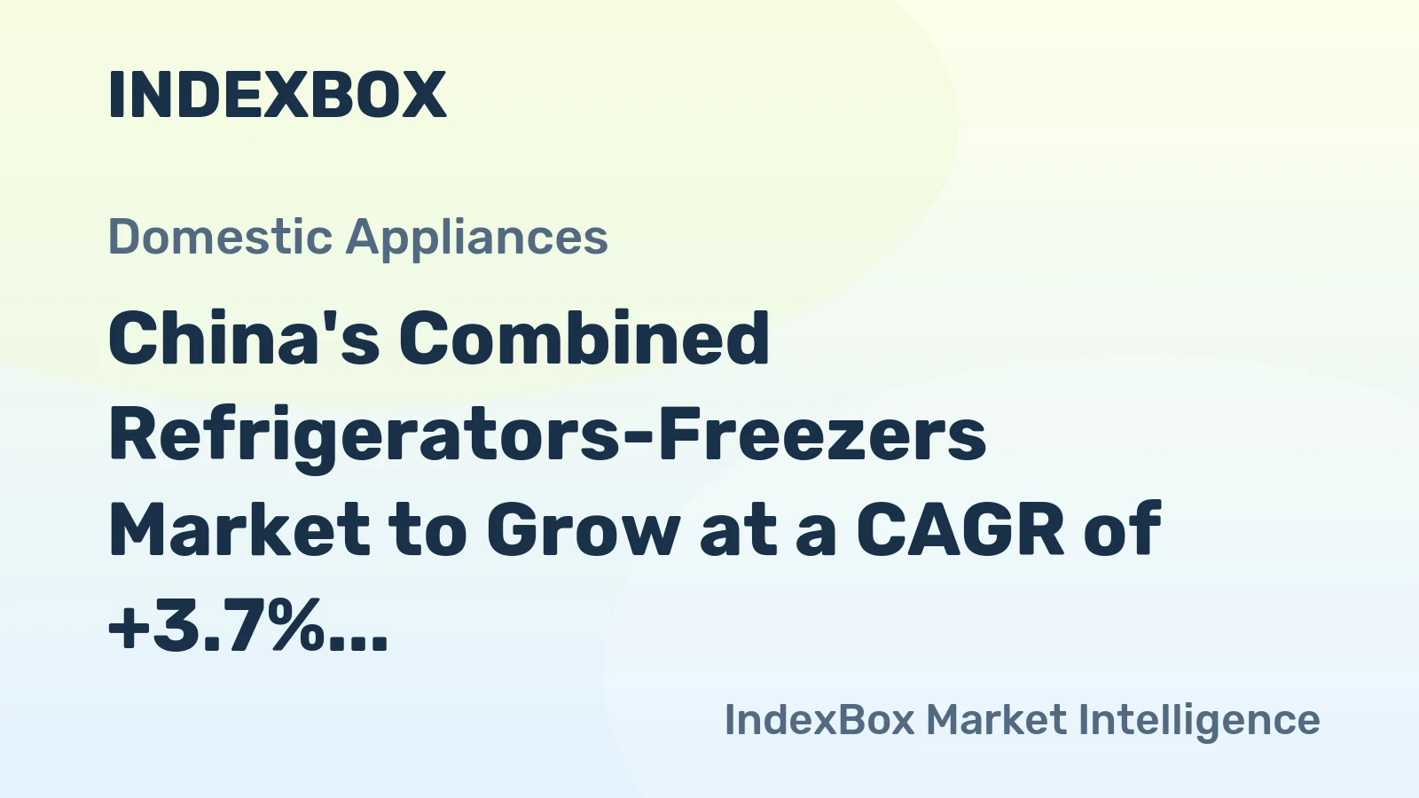China's Combined Refrigerators-Freezers Market to Grow at a CAGR of +3.7% Through 2035
