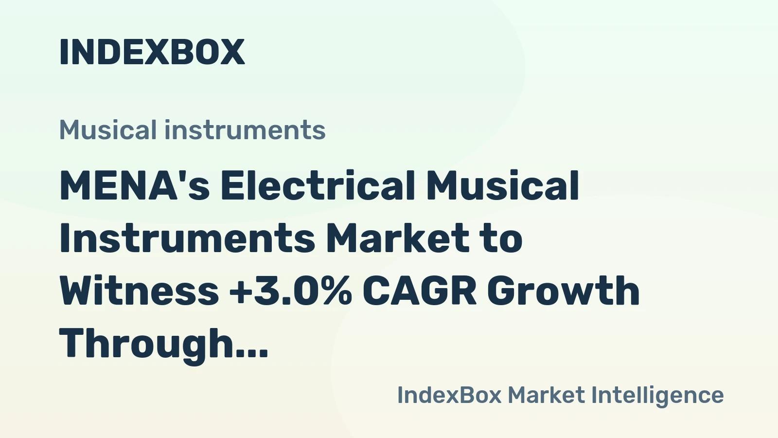 MENA's Electrical Musical Instruments Market to Witness +3.0% CAGR Growth Through 2035