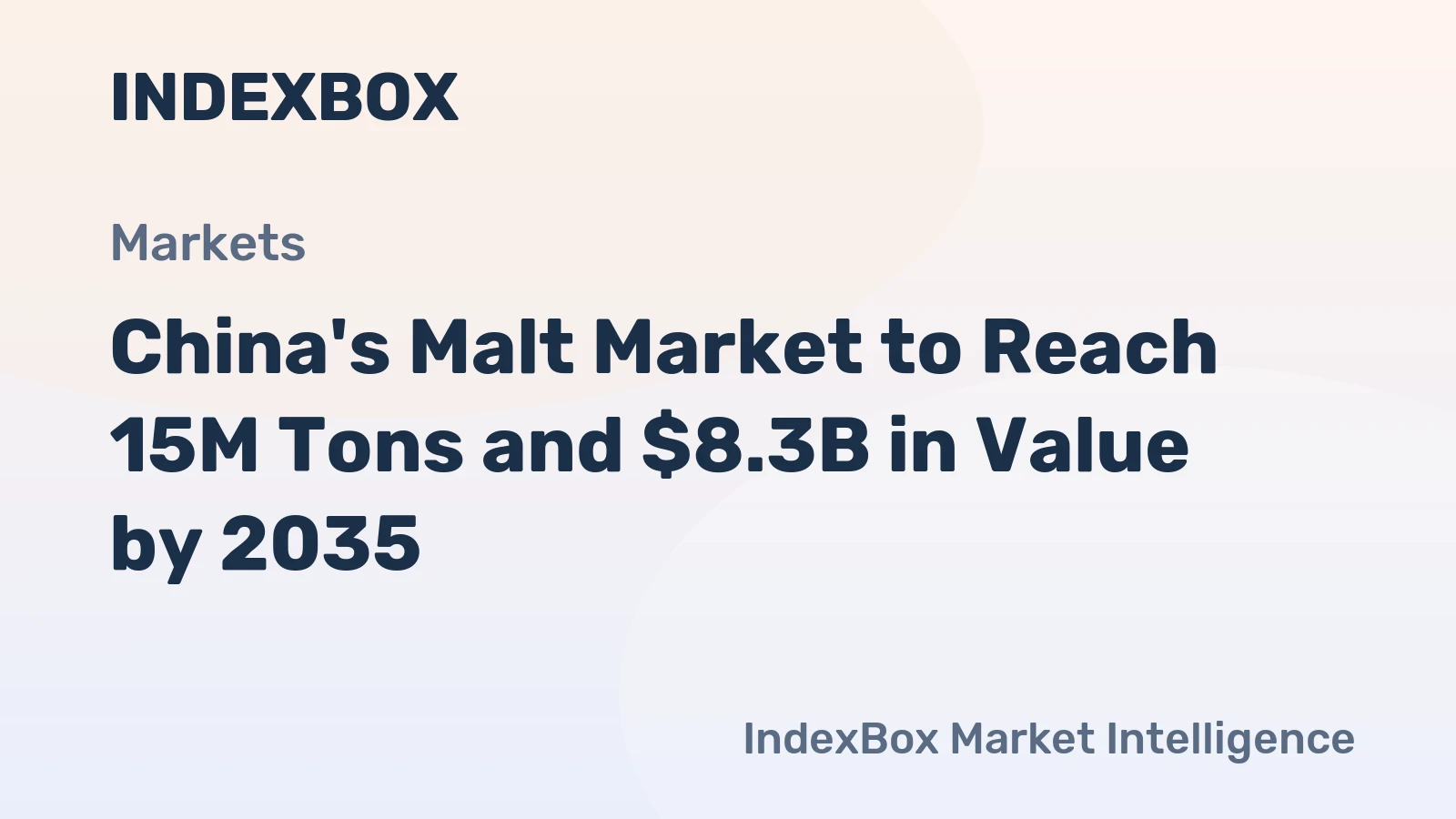 China's Malt Market to Reach 15M Tons and $8.3B in Value by 2035