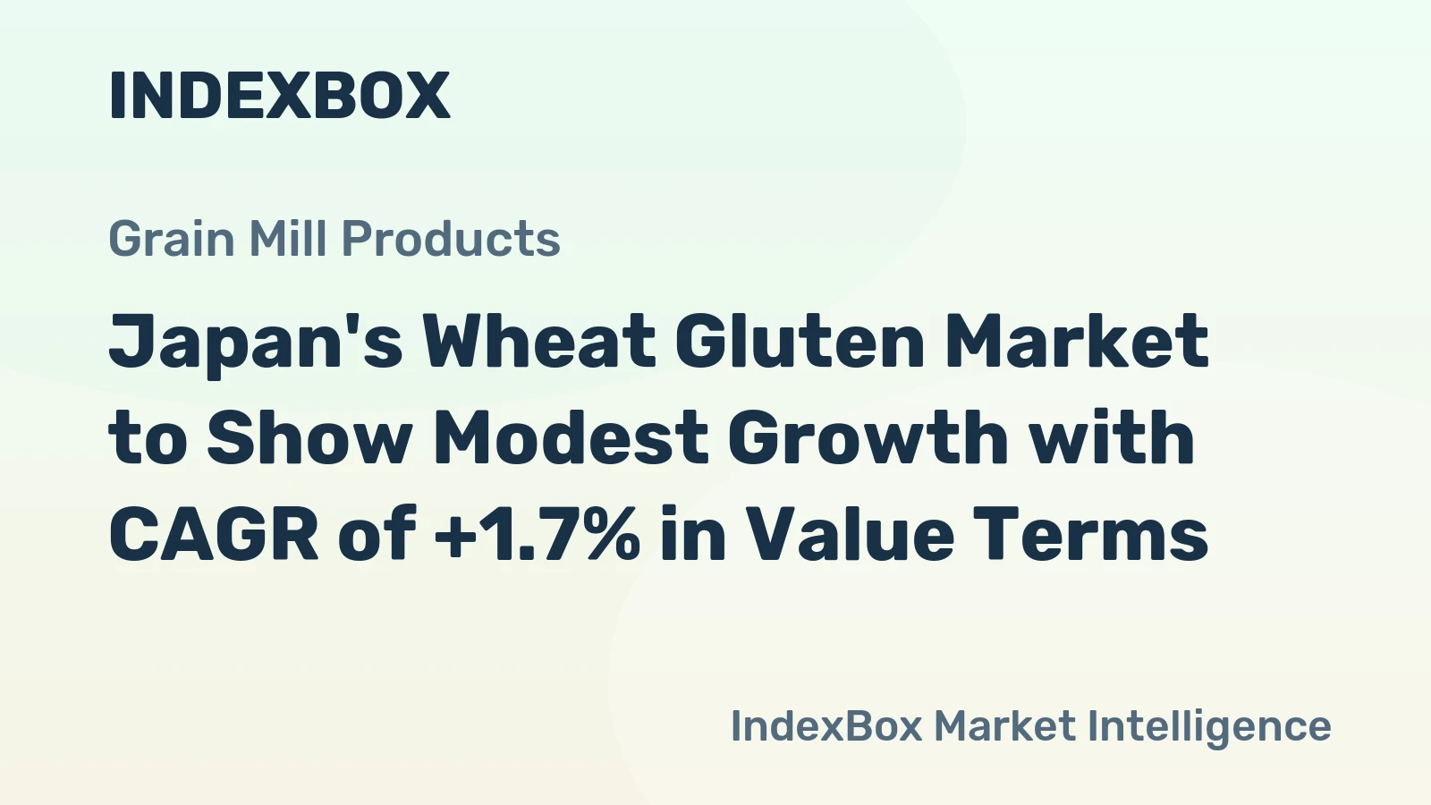 Japan's Wheat Gluten Market to Show Modest Growth with CAGR of +1.7% in Value Terms