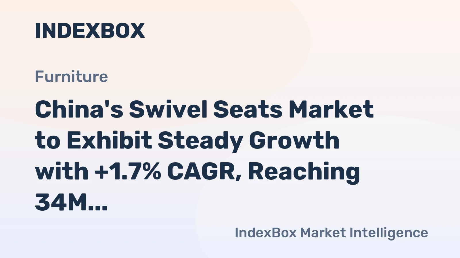 China's Swivel Seats Market to Exhibit Steady Growth with +1.7% CAGR, Reaching 34M Units by 2035