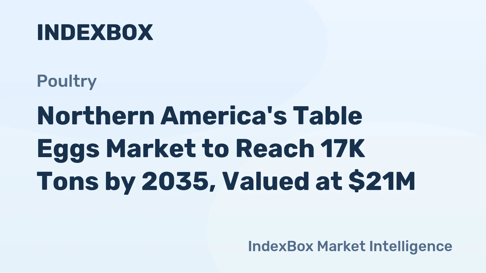 Northern America's Table Eggs Market to Reach 17K Tons by 2035, Valued at $21M