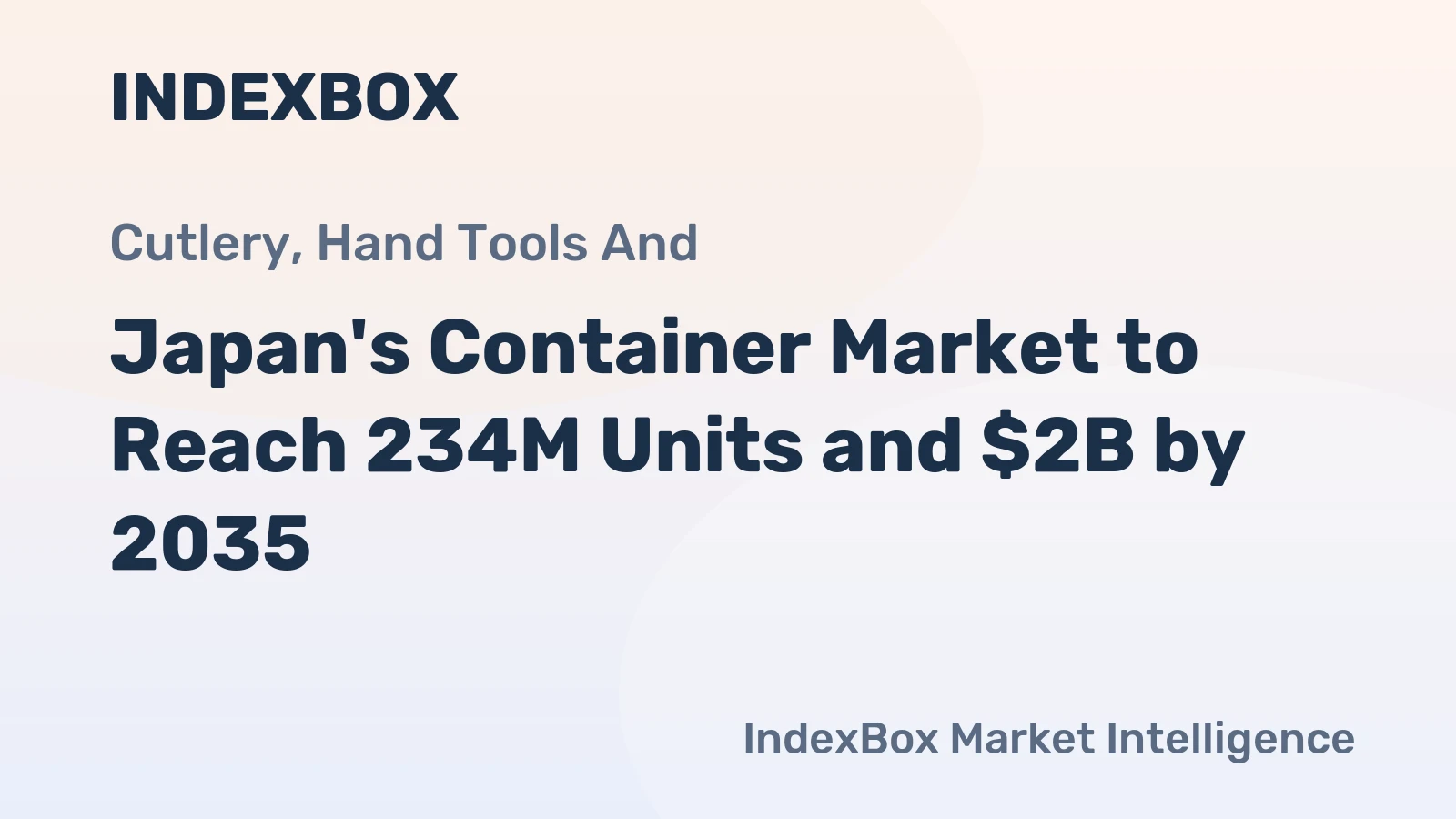 Japan's Container Market to Reach 234M Units and $2B by 2035