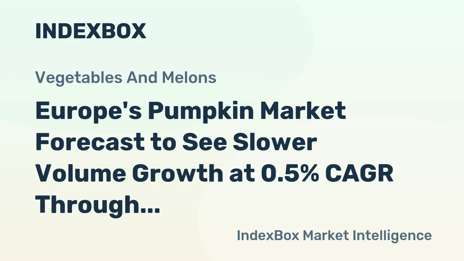 Europe's Pumpkin Market Forecast to See Slower Volume Growth at 0.5% CAGR Through 2035