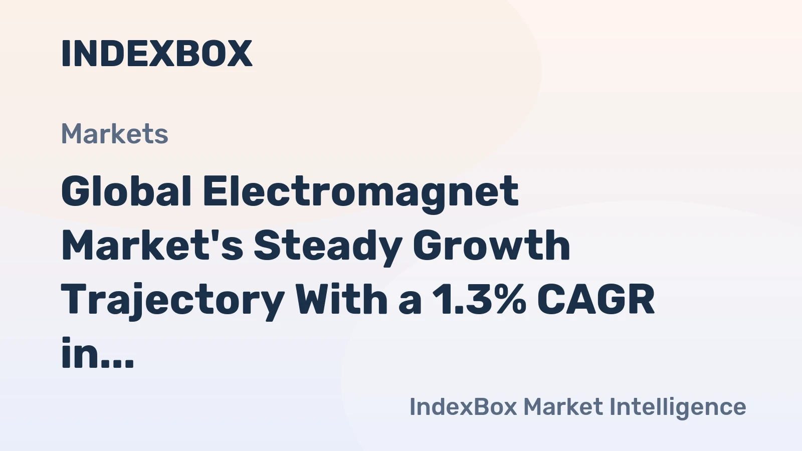 Global Electromagnet Market's Steady Growth Trajectory With a 1.3% CAGR in Value Through 2035