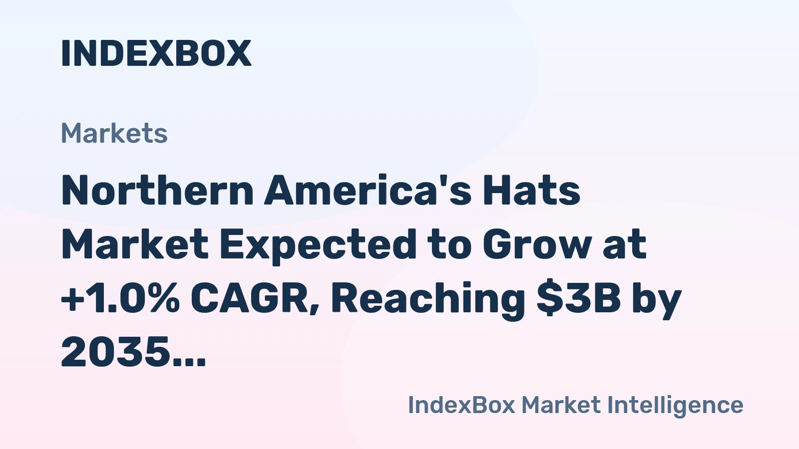 Northern America's Hats Market Expected to Grow at +1.0% CAGR, Reaching $3B by 2035